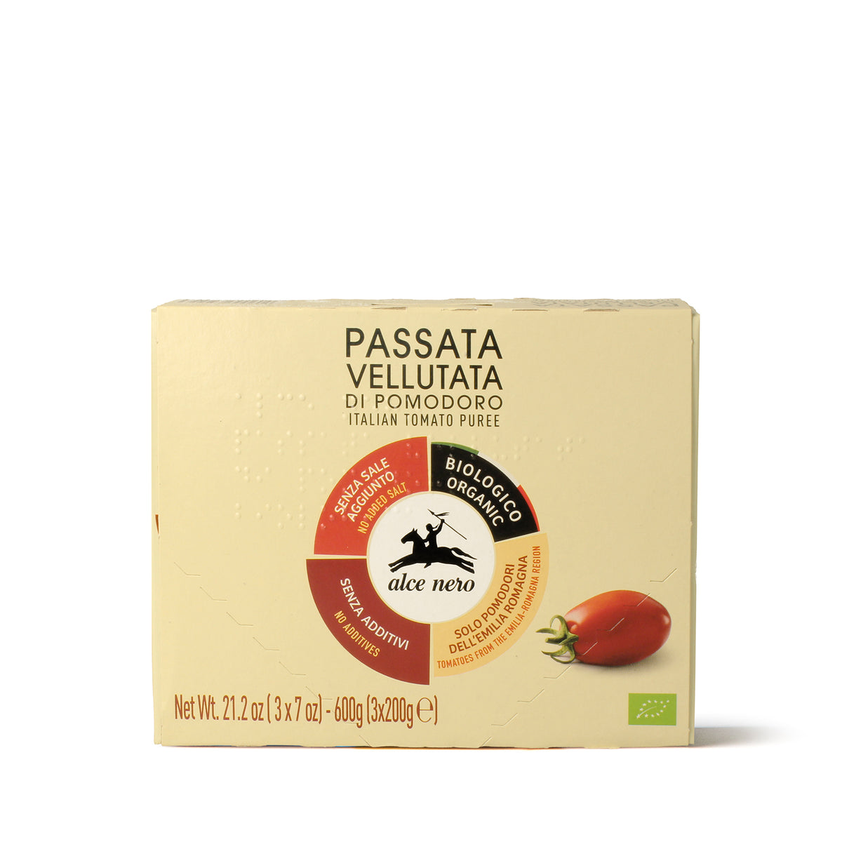 Passata vellutata di pomodoro biologica - 3 brik | Alce Nero